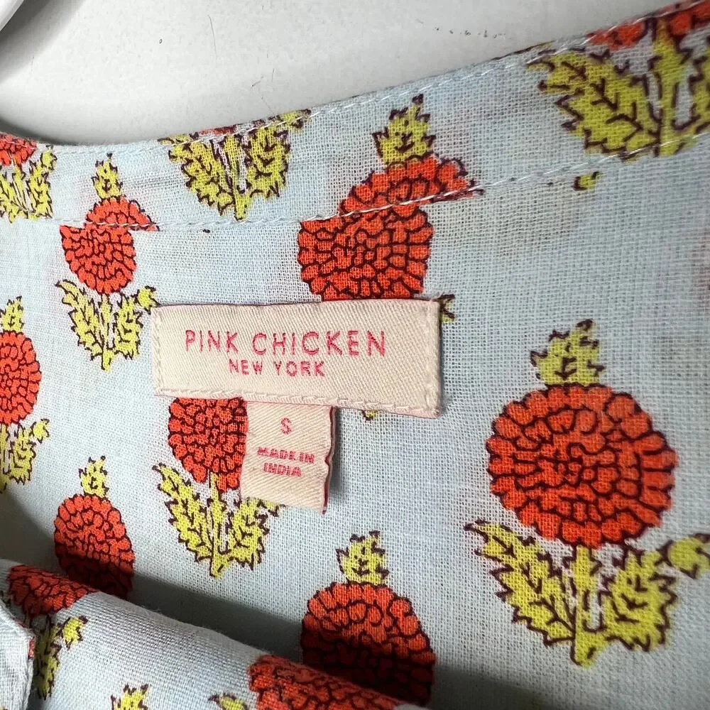 Pink Chicken | Dresses | Pink Chicken Block Print Floral Maxi Dress ...